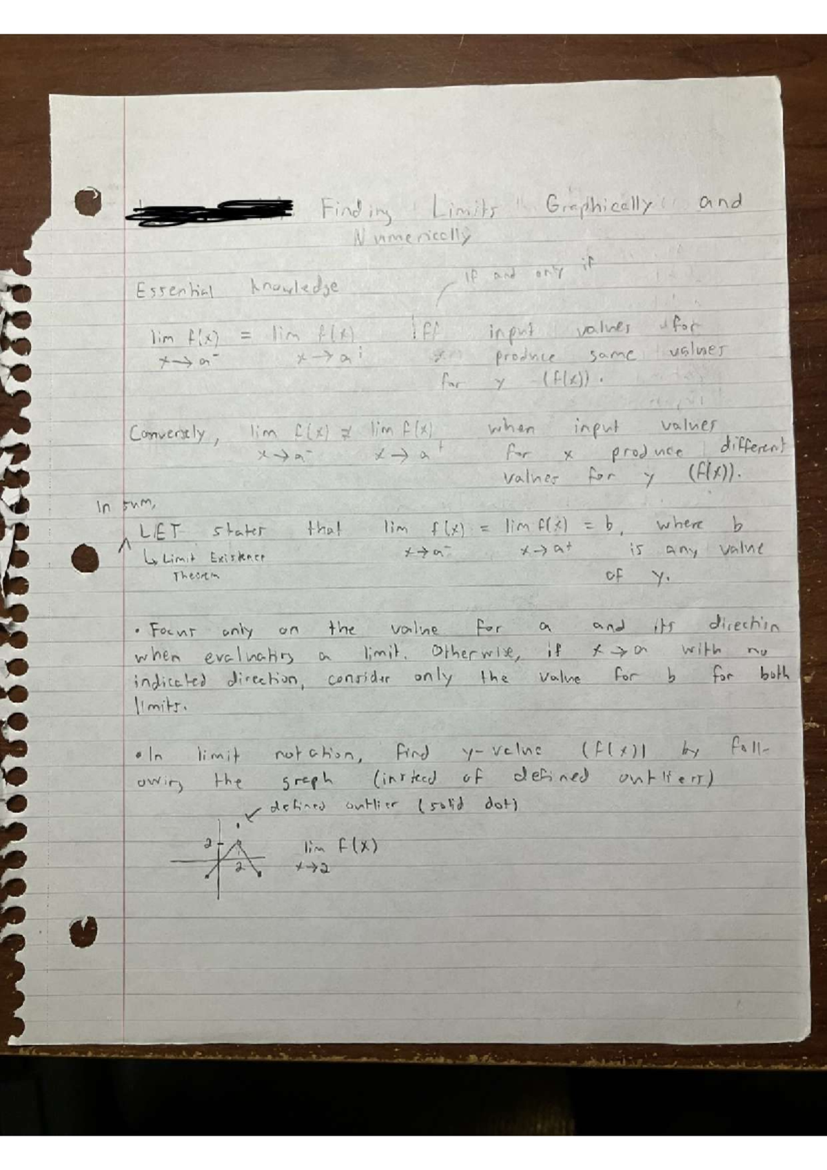 Finding Limits Graphically and Numerically - In sum, LET states that ...