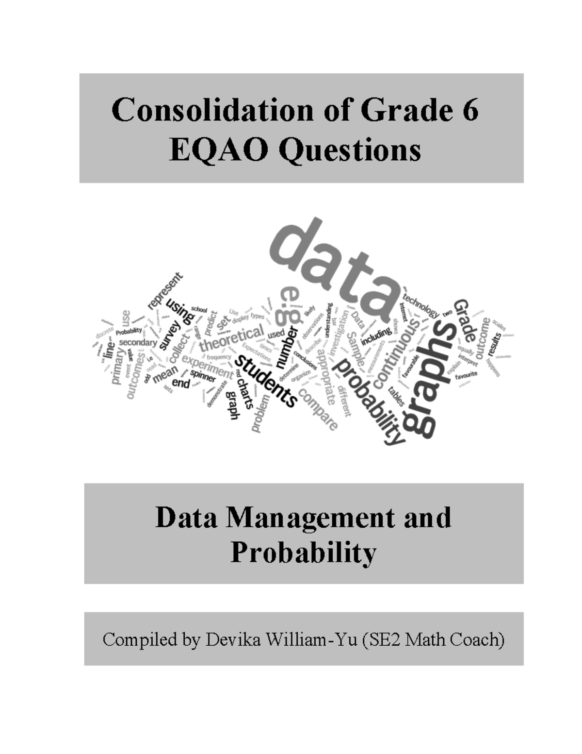 Grade 6 EQAO Questions: Data Management & Probability (2006-2011) - Studocu