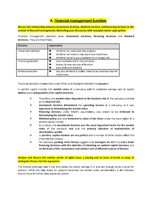 F9 formula list - ACCA - Studocu