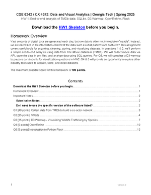 HW1 Instructions - HW 1: End-to-end analysis of TMDb data, SQLite, D3 Warmup, OpenRefine, Flask ...