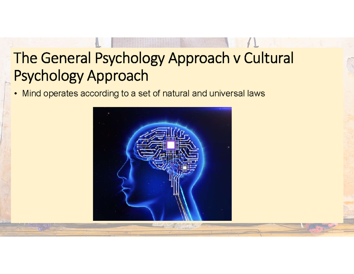 Cultural Psychology: Definitions and Unique Aspects Analysis - Studocu