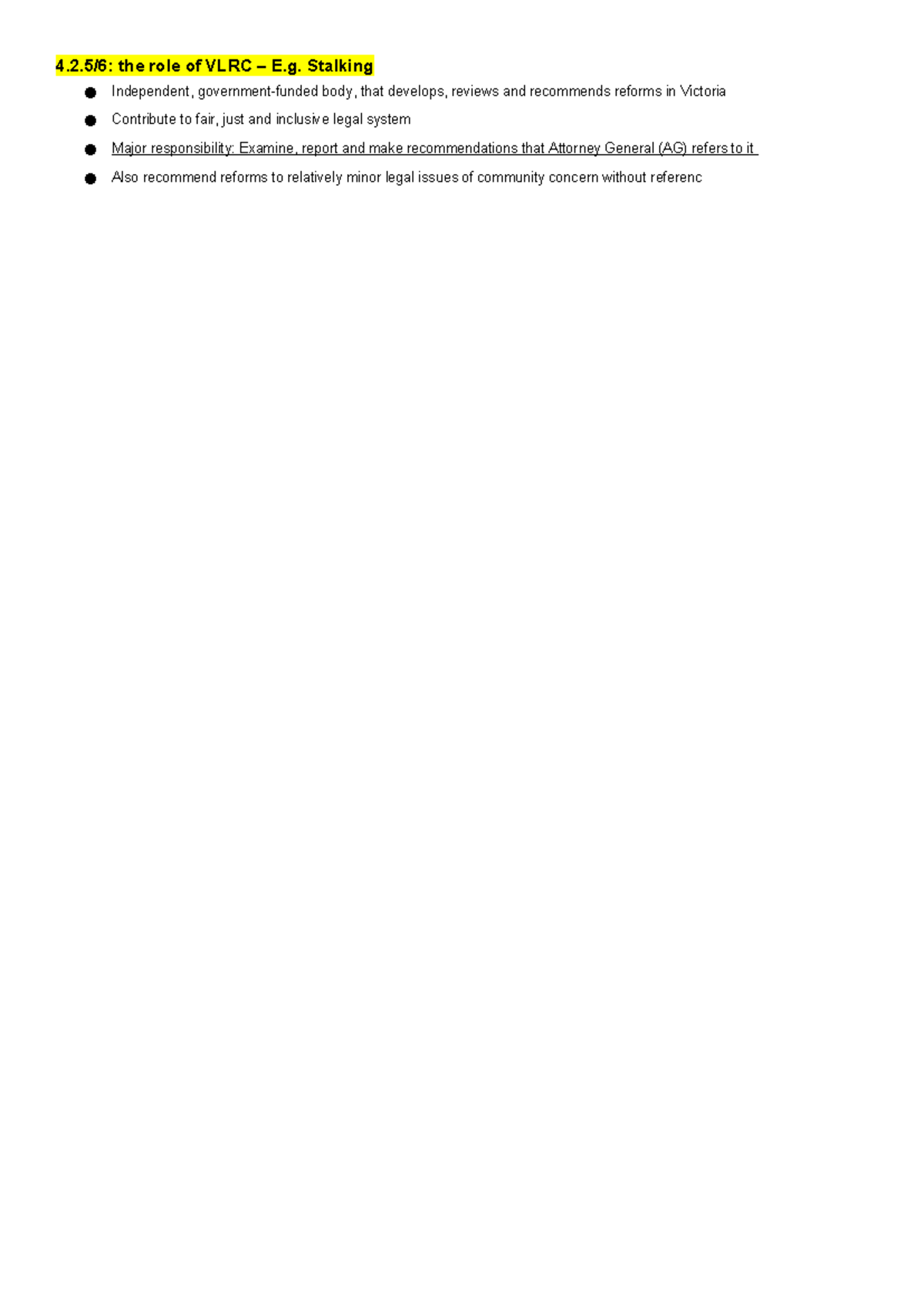 VLRC Role & Recommendations: Review Document 4.2.4&5 - Studocu