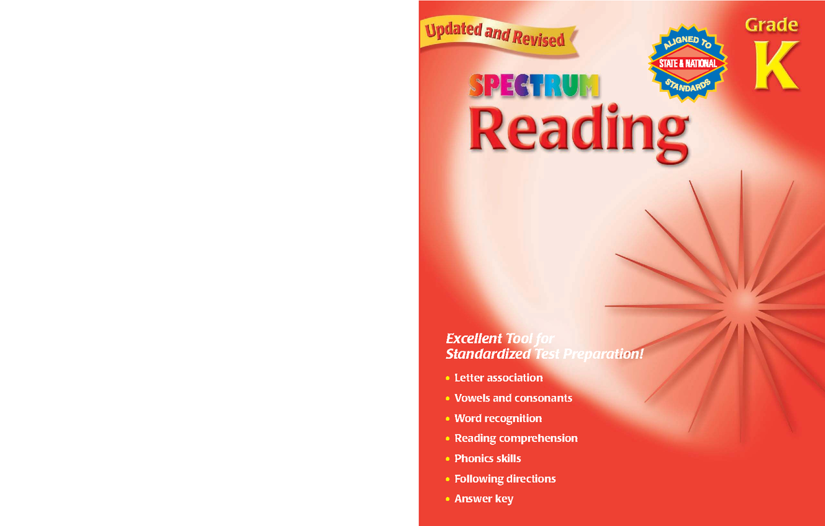 Spectrum Reading, Kindergarten by School Specialty Publishing ...