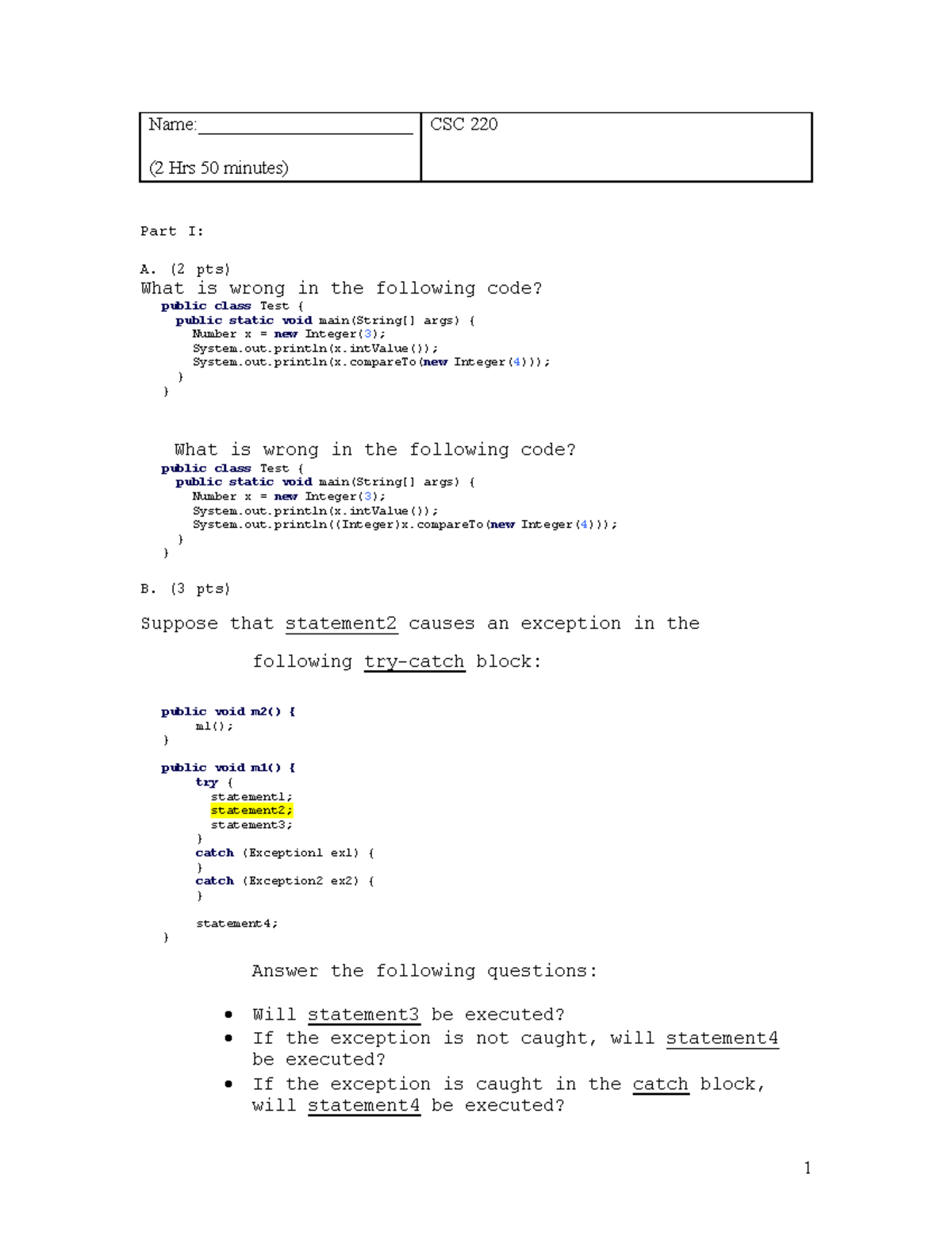 Final Exam CSC 220 - Comprehensive Practice Questions and Solutions ...