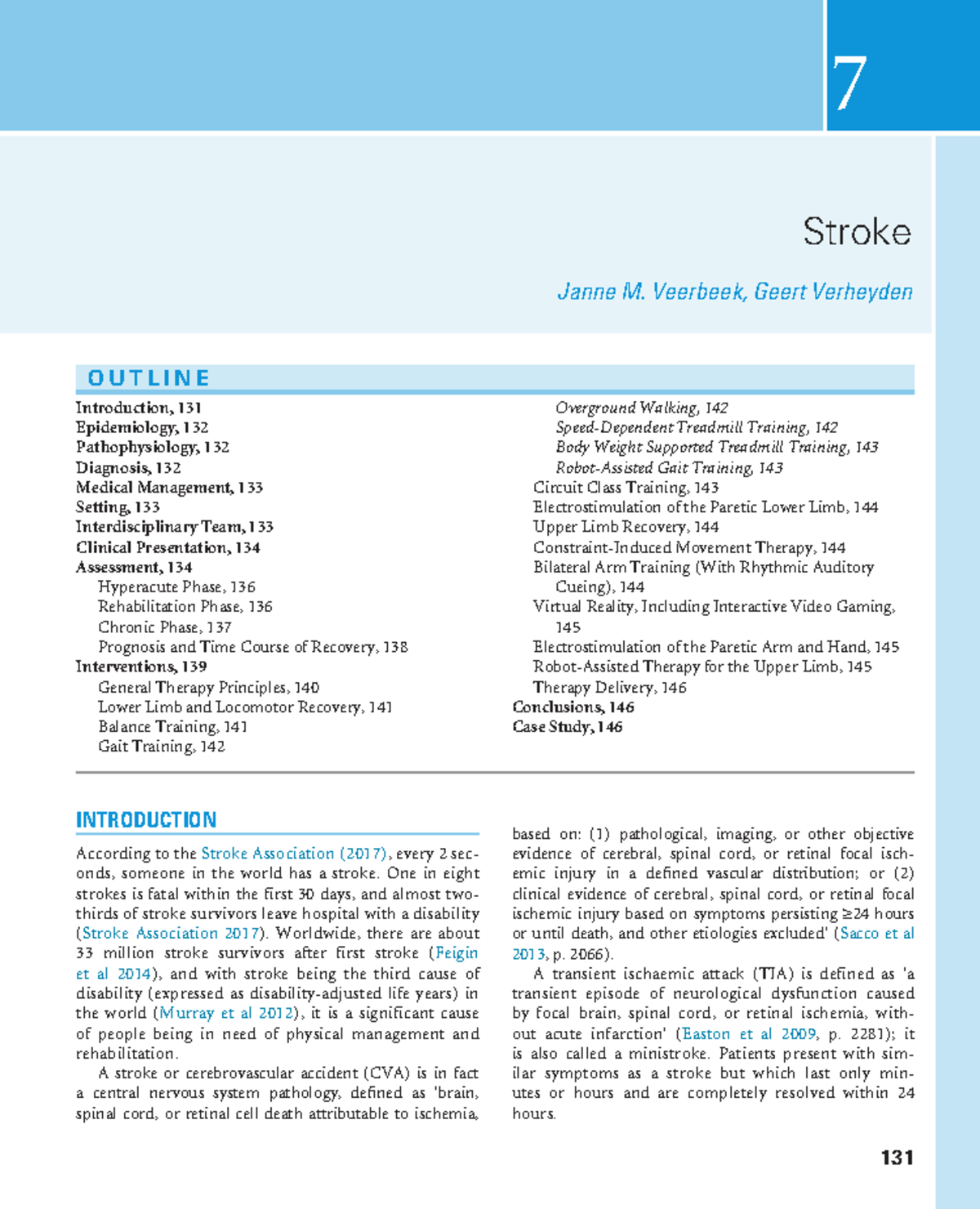 7 Stroke Management: Outline and Key Concepts in Rehabilitation - Studocu