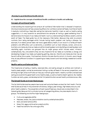 unit 8 health and social care - Unit 8: Promoting Public Health What ...