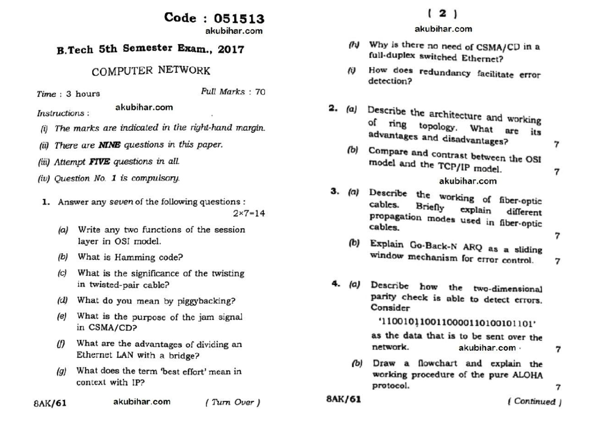 Computer Network Course Notes - 2017 Edition - Studocu