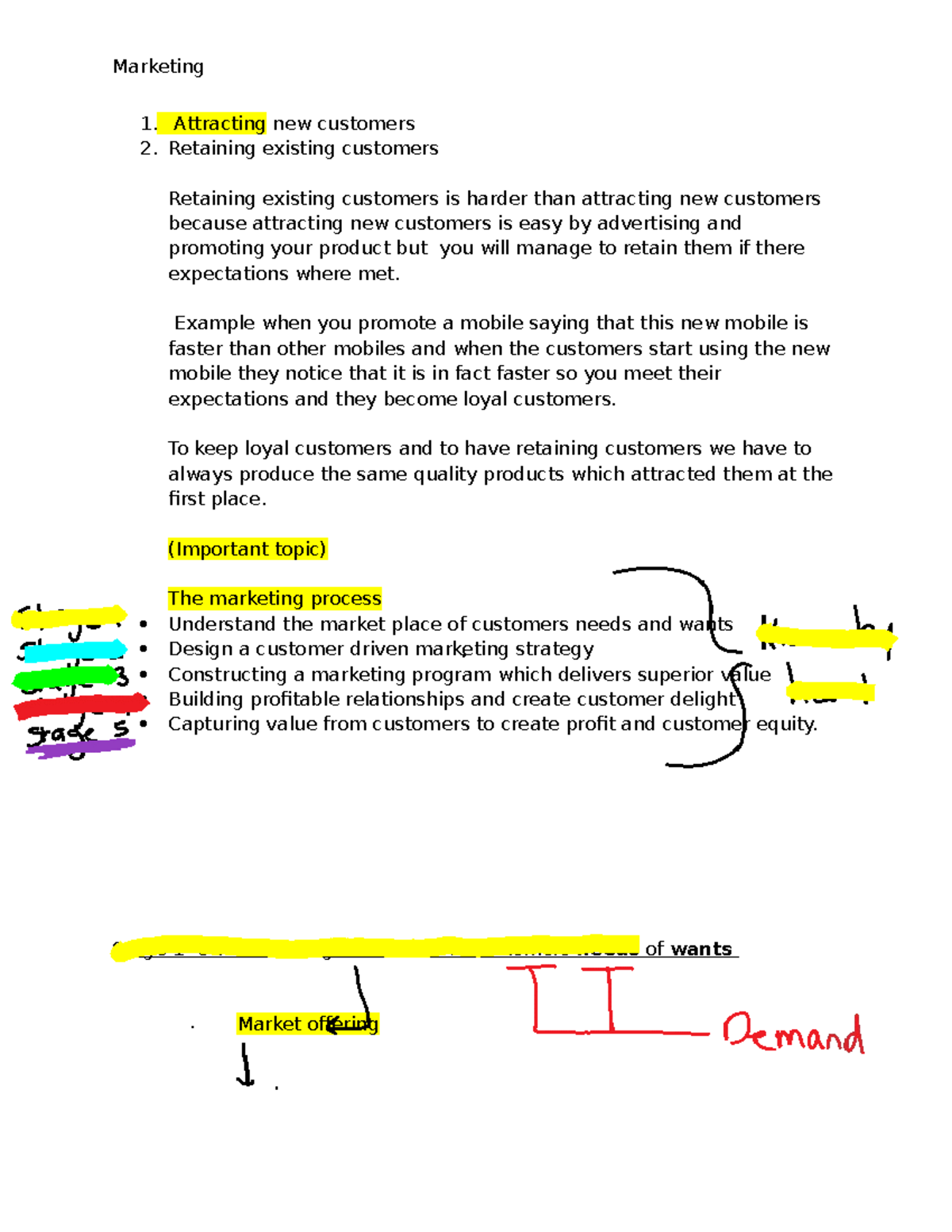 Marketing 101: Strategies for Customer Attraction and Retention - Studocu