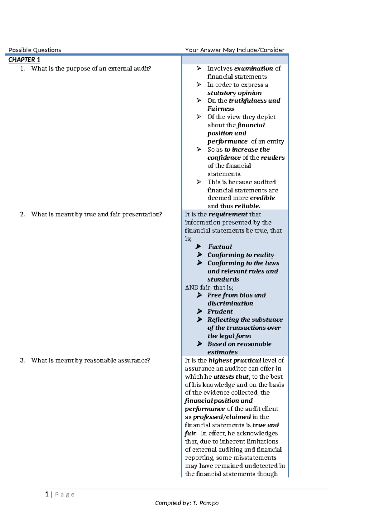 ACCA FAU Mock Exam 1: Foundations in Audit Questions & Guidelines - Studocu