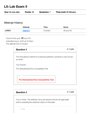 Microbiology Final Exam Overview and Key Question Insights - Studocu