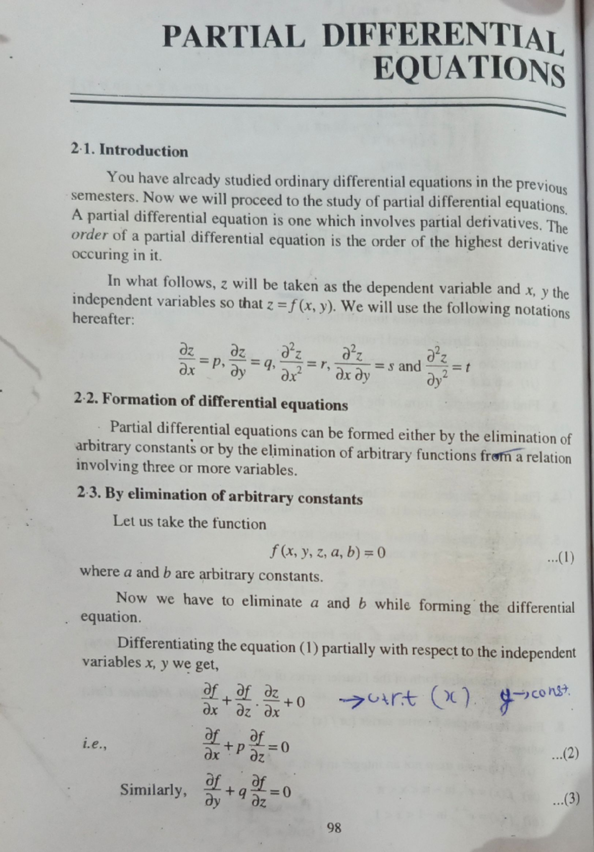 Partial Differential Equations Notes Unit 1: Introduction & Concepts ...