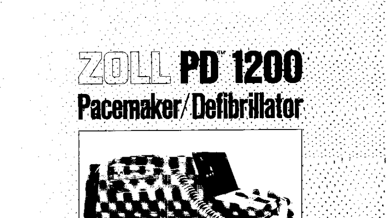 ZOLL PD 1200 Operating Manual: Essential Guidelines and Procedures ...