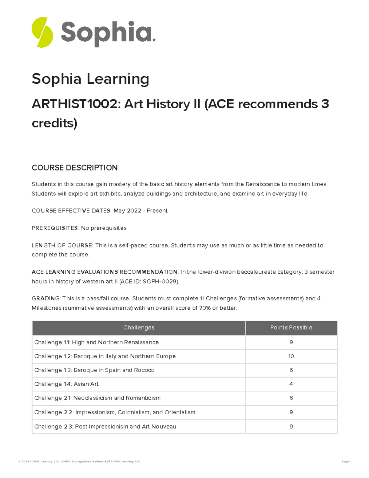 ARTHIST1002: Art History II Syllabus & Course Details (2024) - Studocu