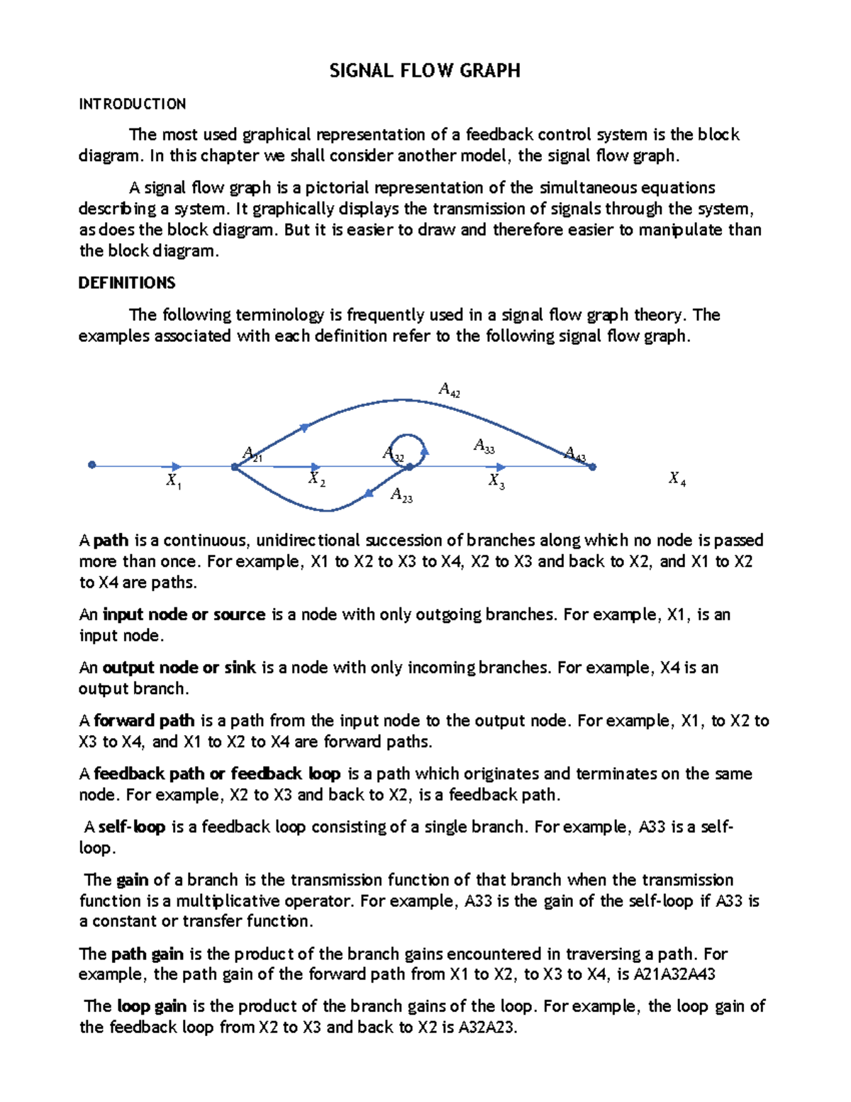 Signal Flow Graph Handbook: Concepts & Algebra (ENGR 101) - Studocu
