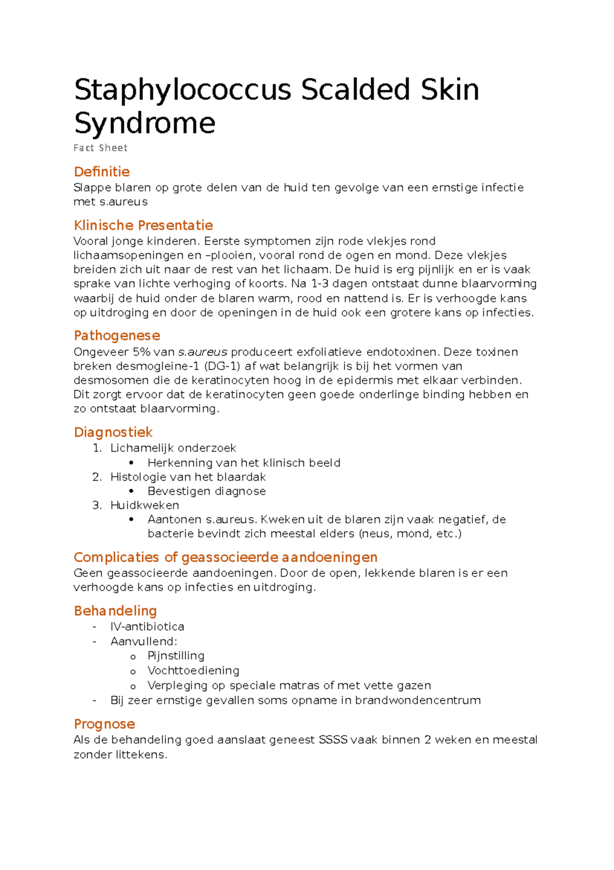 Fact Sheet SSSS - Staphylococcus Scalded Skin Syndrome Overview ...