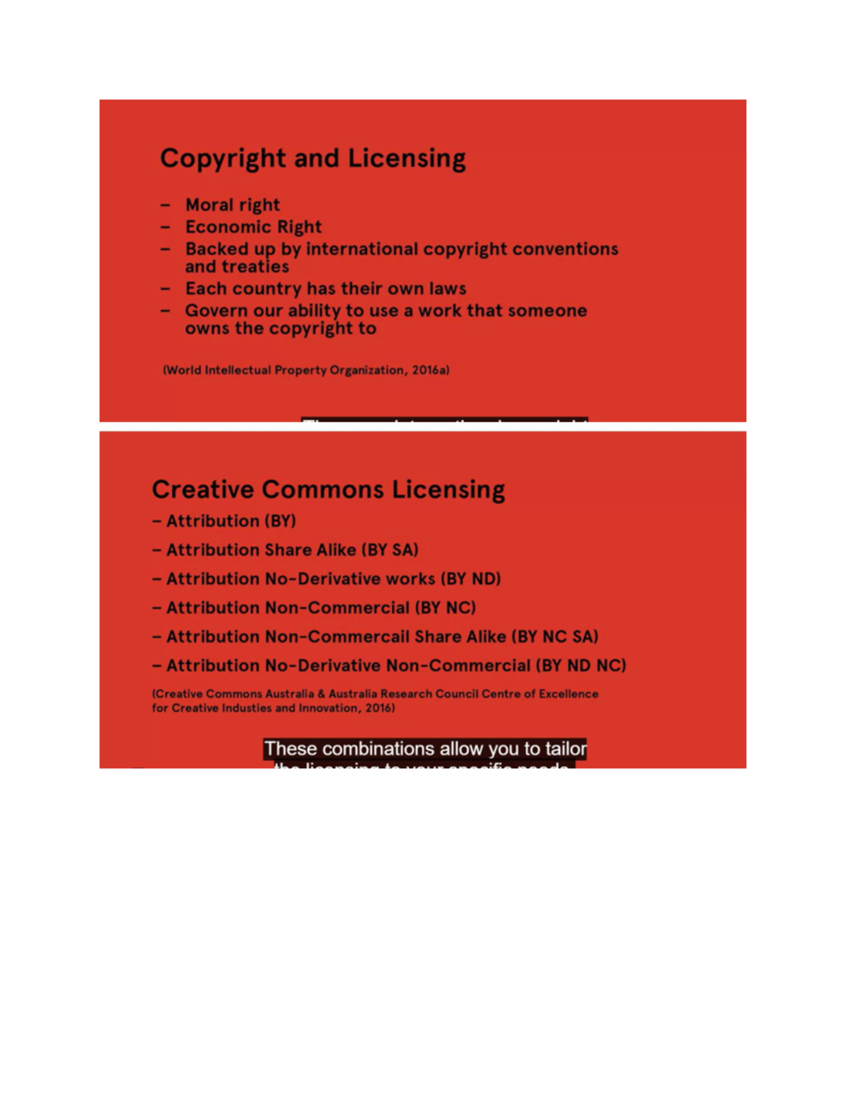 111111 - example - Copyright and Licensing Moral right Economic Right ...