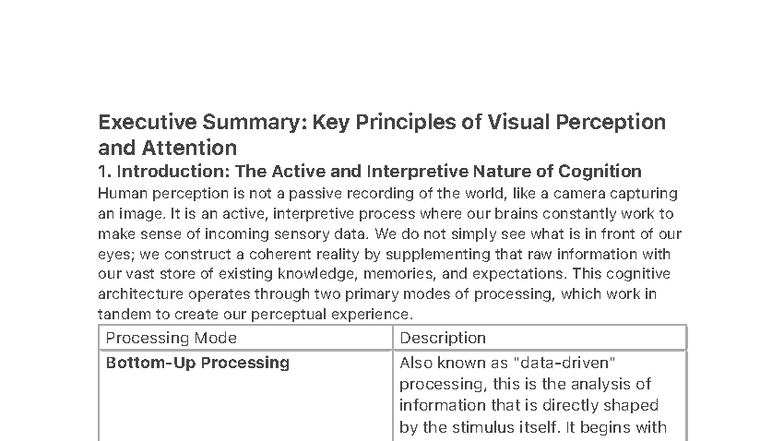 Cognitive Psychology 101: Visual Perception & Attention Summary - Studocu