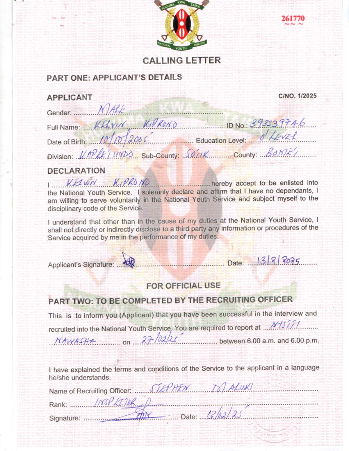 Kelvin 20250224 14430906 - KWA NUDUMA 261770 SERVICE YOUTH CALLING ...