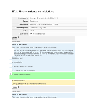 EA1. Contexto de la evaluación de proyectos examen 1 - Factibilidad y evaluación de proyectos v ...
