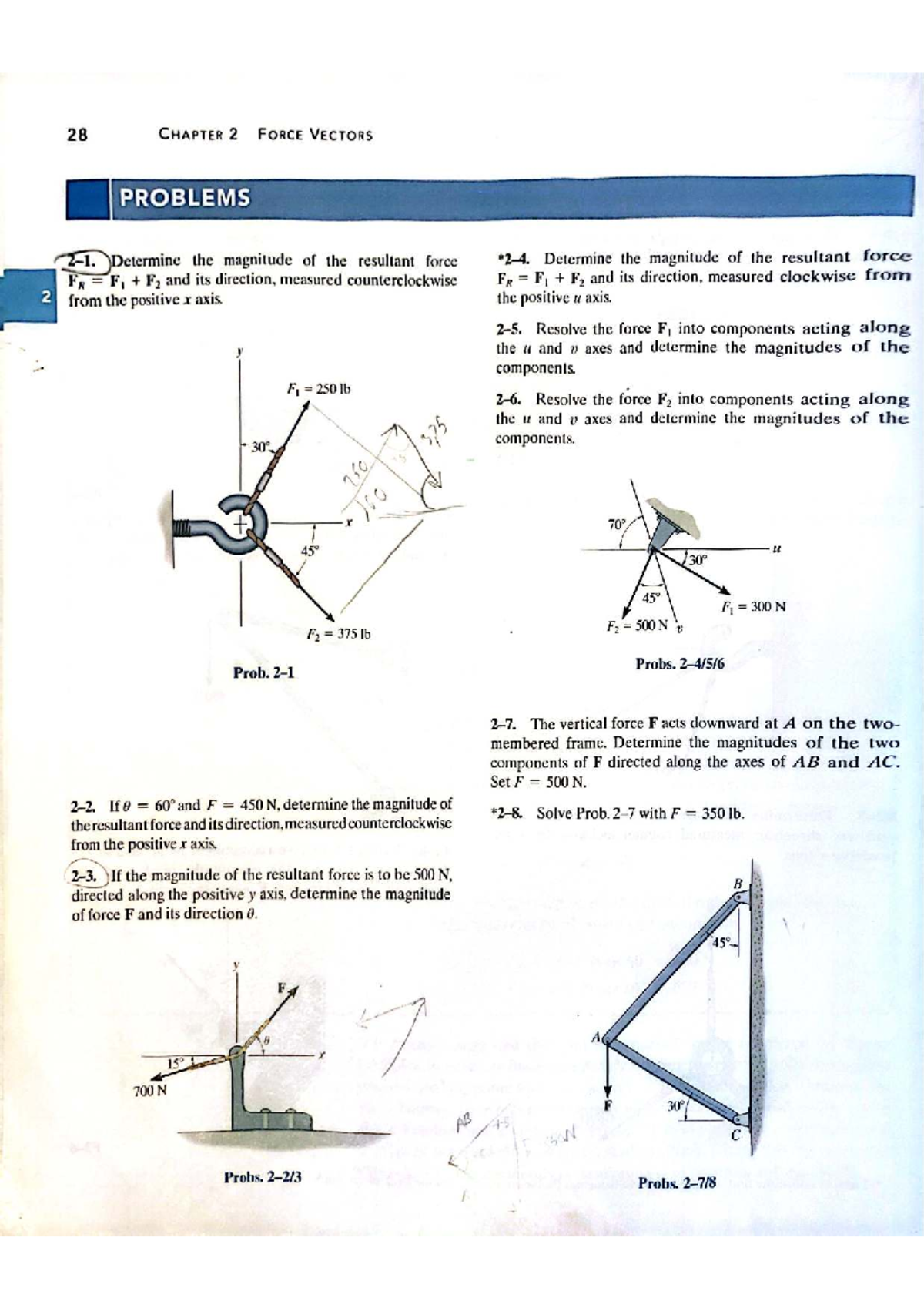28 CHAPTER 2 FORCE VECTORS PROBLEMS & SOLUTIONS - Studocu