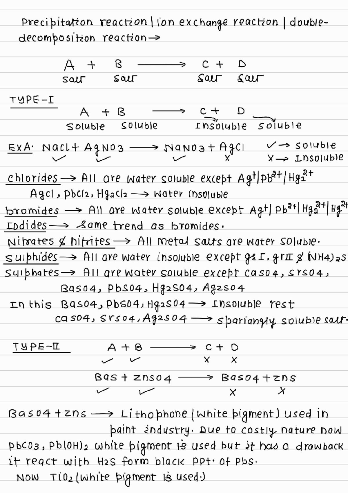 Precipitation Reactions: Ion Exchange & Solubility Rules (251011) - Studocu