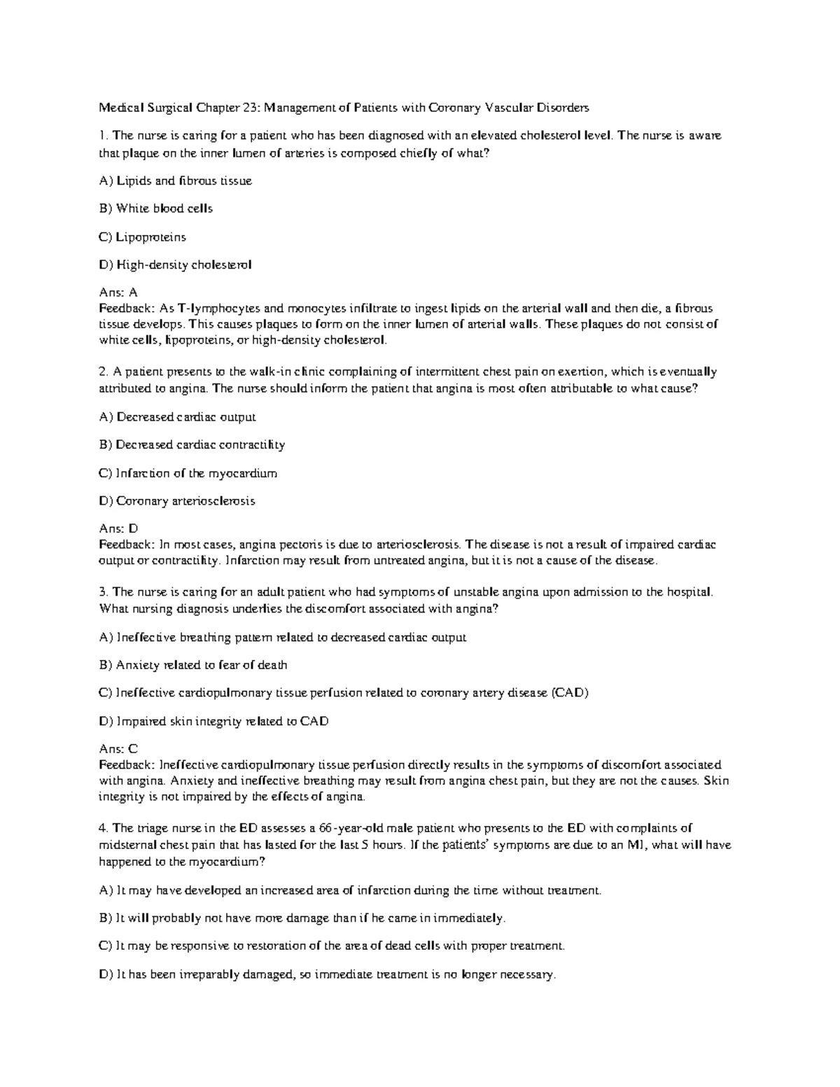 Pro 2 ch 27 Exam 2 - Dr. Fusco Practice Questions - Exam 2 CHAPTER 27 ...