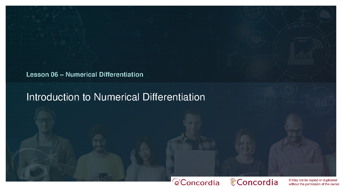 ENGR391 L6 Lecture Slides - Introduction to Numerical Differentiation ...