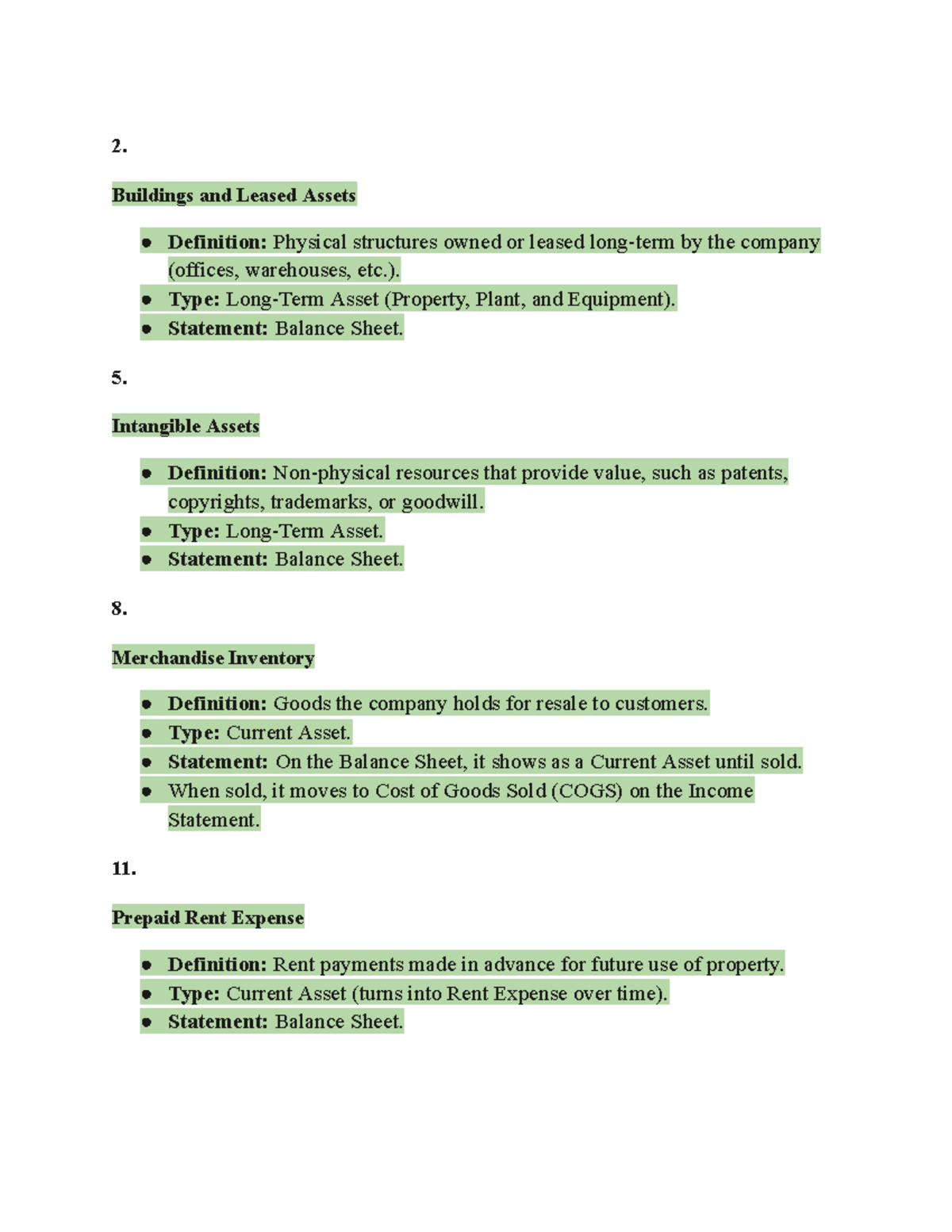Understanding Long-Term & Current Assets in Financial Statements - Studocu