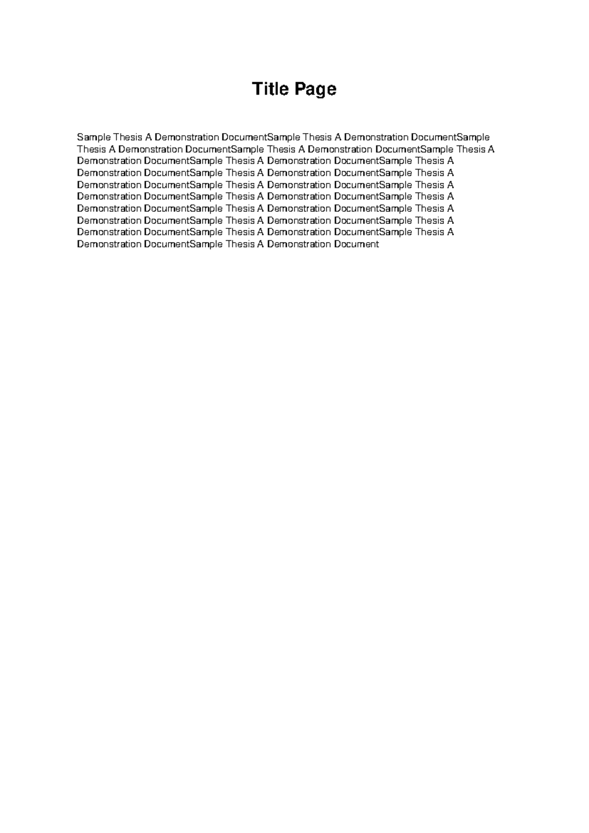 Sample Thesis Document (5 Pages) for Academic Demonstration - Studocu