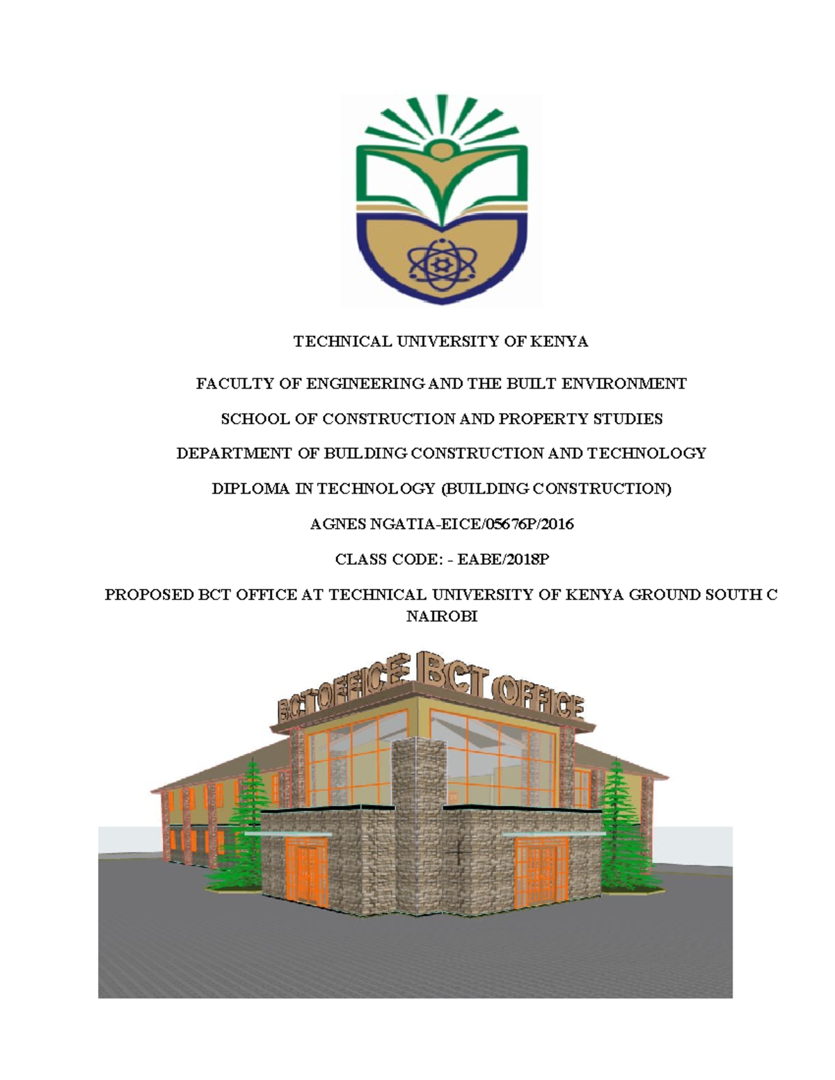 Research Project - TECHNICAL UNIVERSITY OF KENYA FACULTY OF ENGINEERING ...