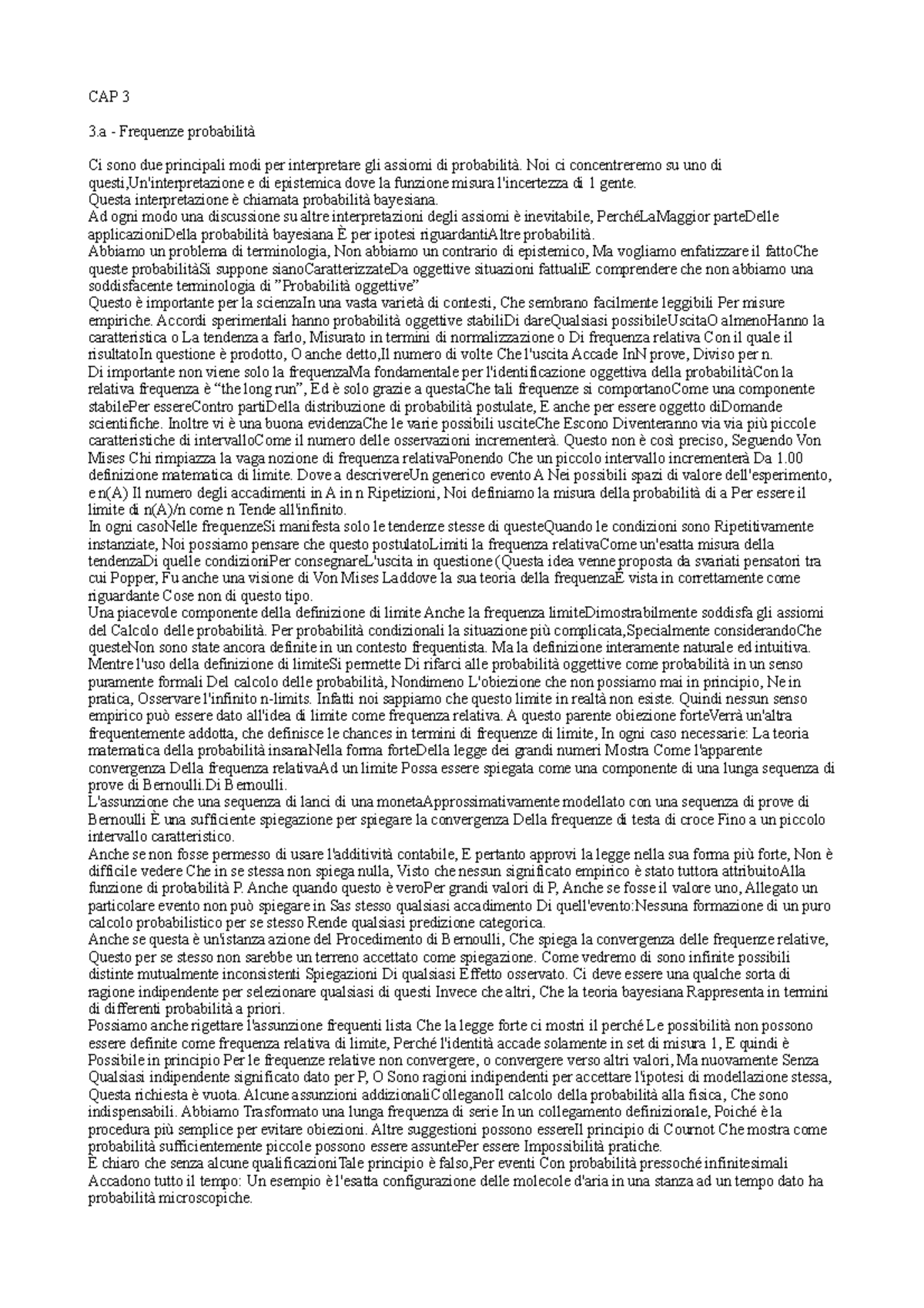 Dorato Bayesian Howson - CAP 3 3 Frequenze Ci sono due principali modi ...