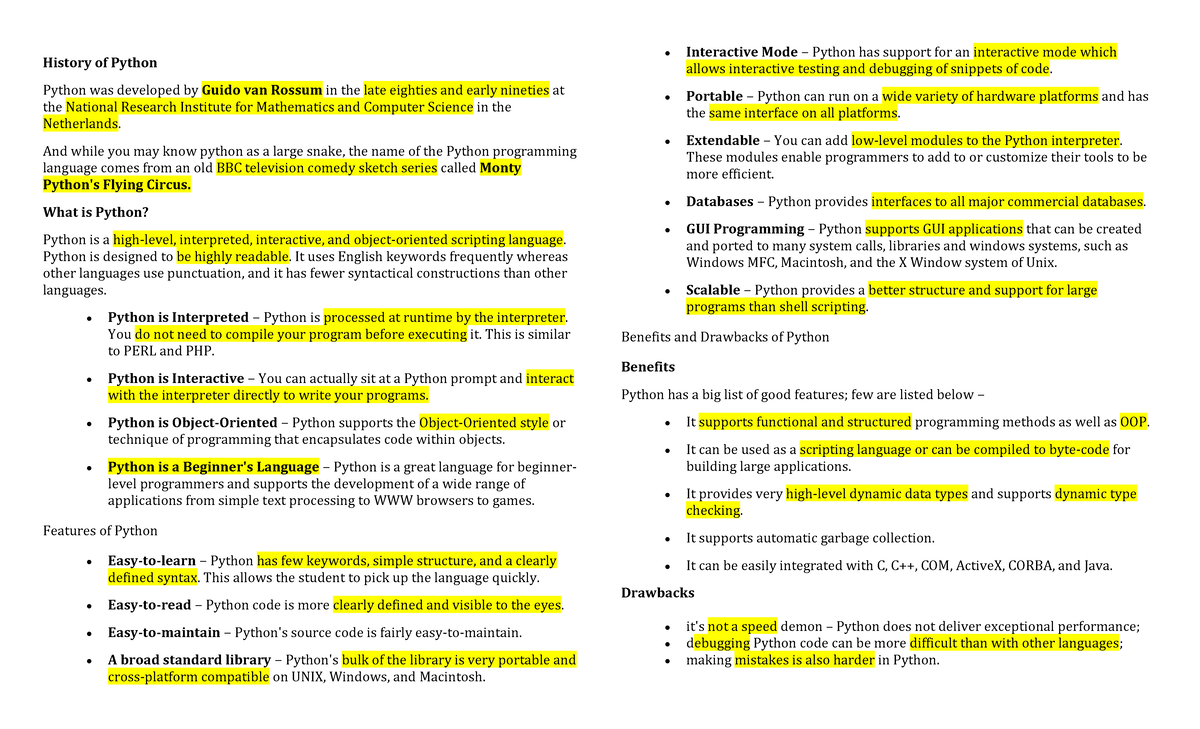 Python Programming Essentials: History, Features & Variable Basics ...