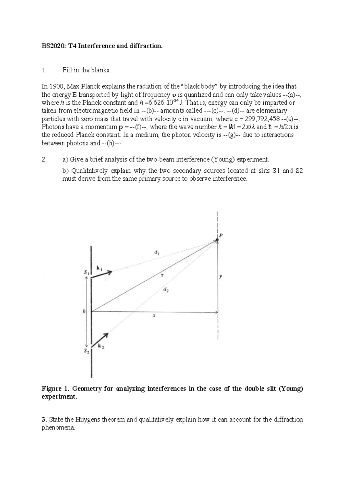 BS2020: T4 Interference and Diffraction Concepts Explained - Studocu