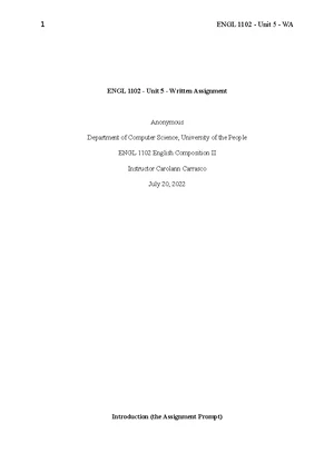 ENGL 1102 Assignment 2: Principles of Effective Writing Techniques ...