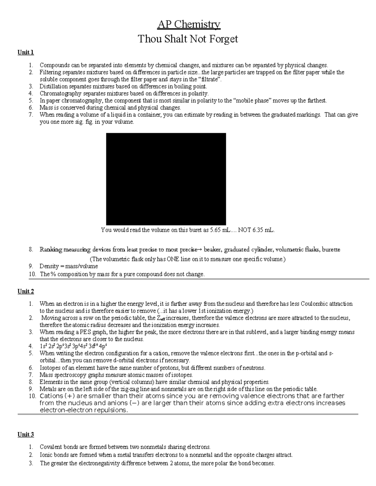AP Chemistry Final Exam Review: Key Concepts and Units - Studocu