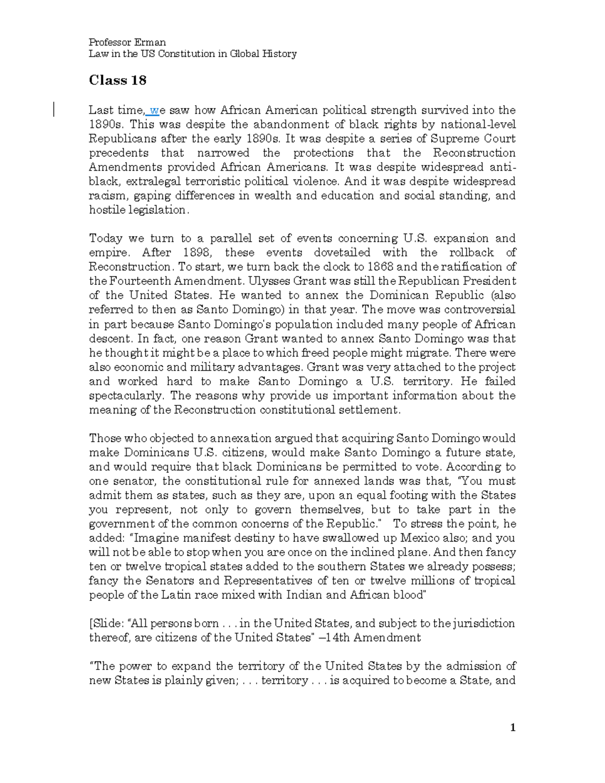 Law in the US Constitution: Examining Race and Annexation Debates - Law ...