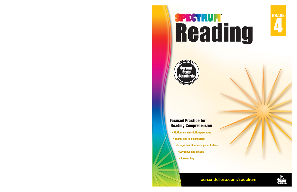 Spectrum Reading Grade 4: Comprehension Practice with Answers - Studocu