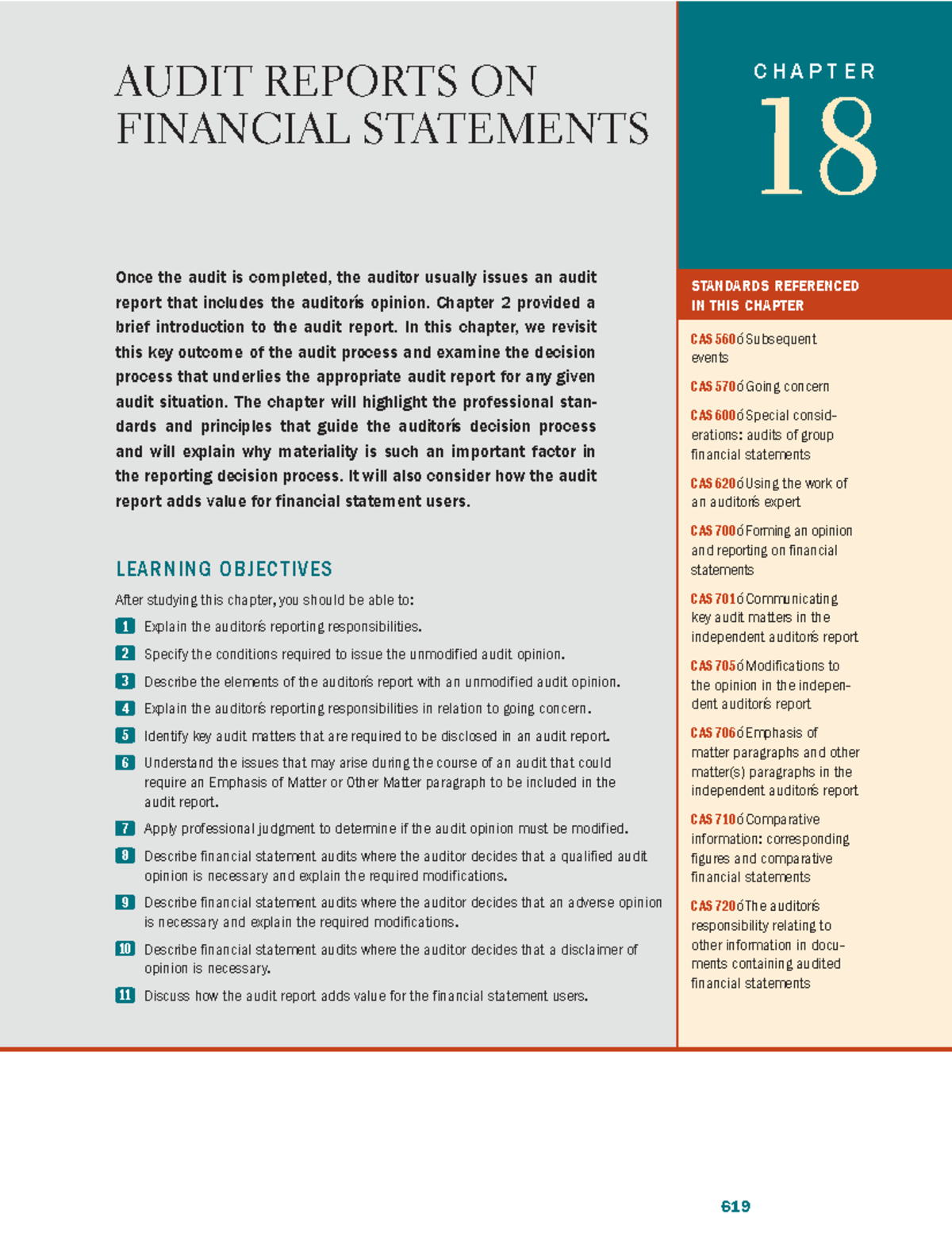 AUDIT REPORTS ON FINANCIAL STATEMENTS (AUD 301) - Chapter 18 Overview ...