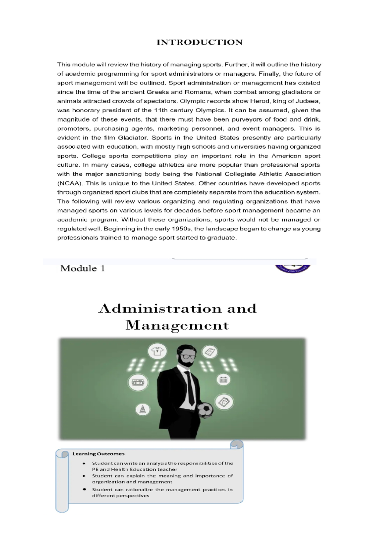 Module 1 - Lecture Notes - INTRODUCTION This module will review the ...