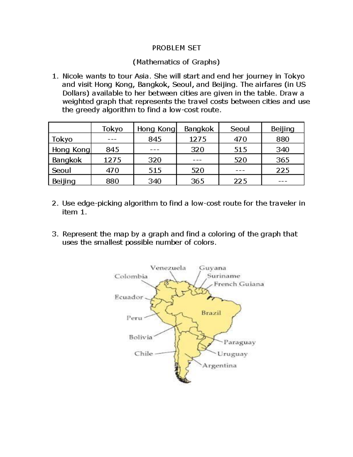 Problemset 28mathofgraphs 29 - PROBLEM SET (Mathematics of Graphs ...