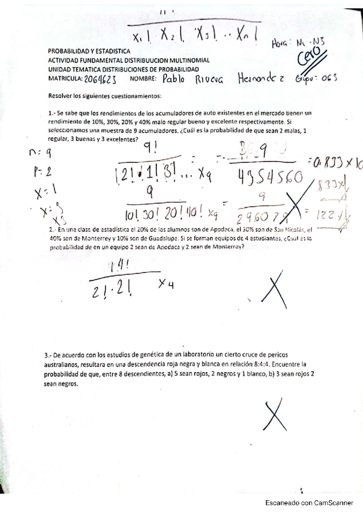 Actividad Fundamental: Distribución Multinomial - Probabilidad y ...