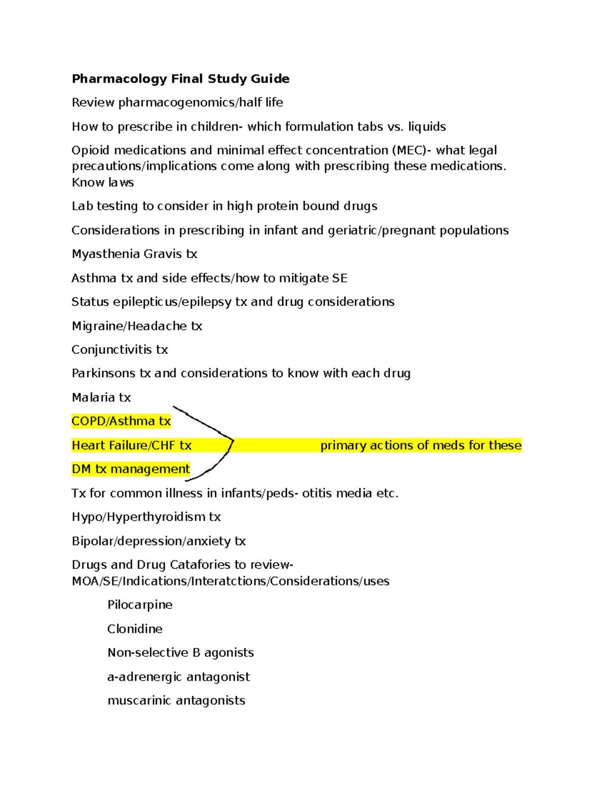 Pharmacology Final Study Guide: Prescribing Medications & Considerations - Studocu