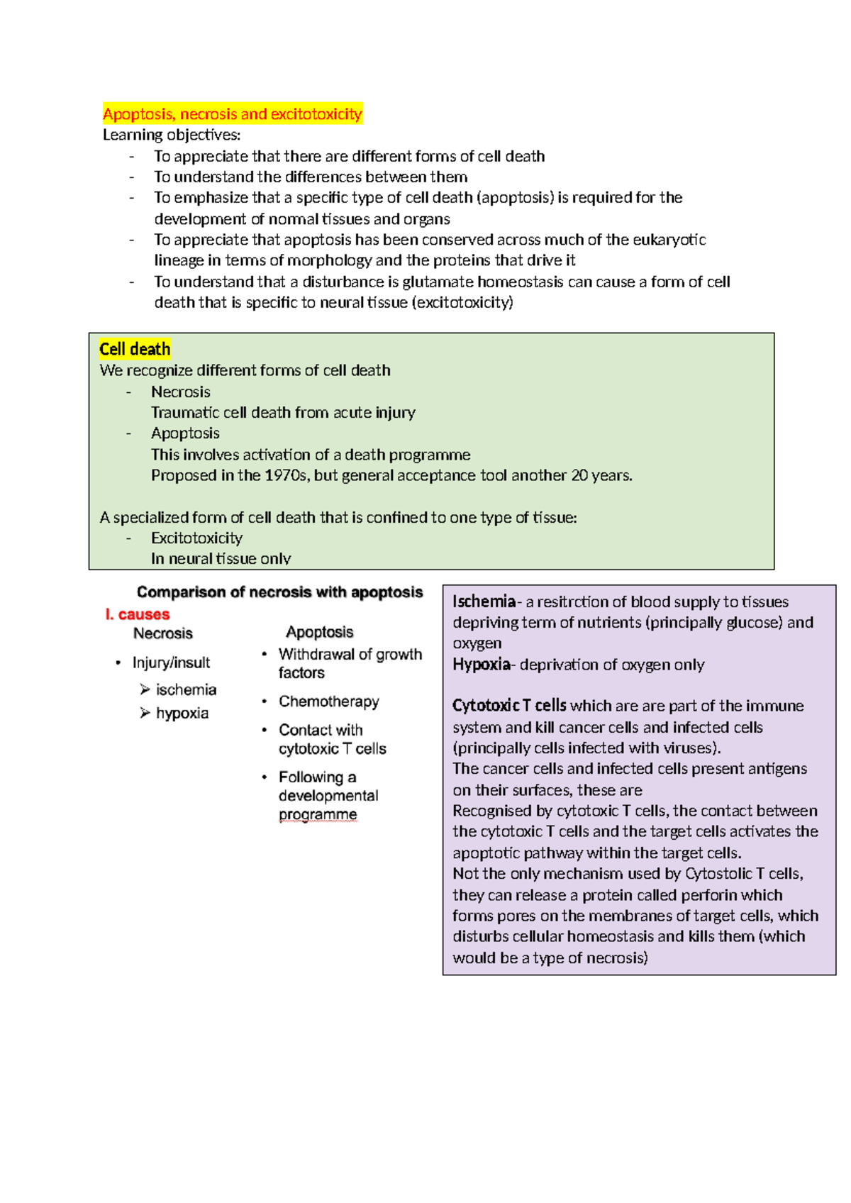 BIOL 305: Apoptosis and Cell Death Mechanisms - Lecture Notes - Studocu