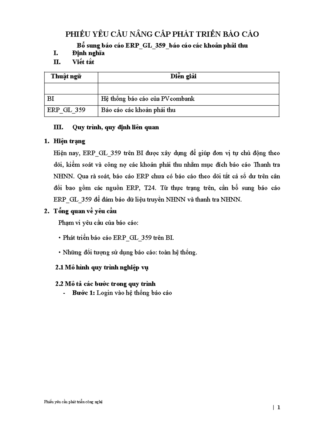 MB02 - Phiếu Yêu Cầu Nâng Cấp Phát Triển Báo Cáo GL359 - Studocu