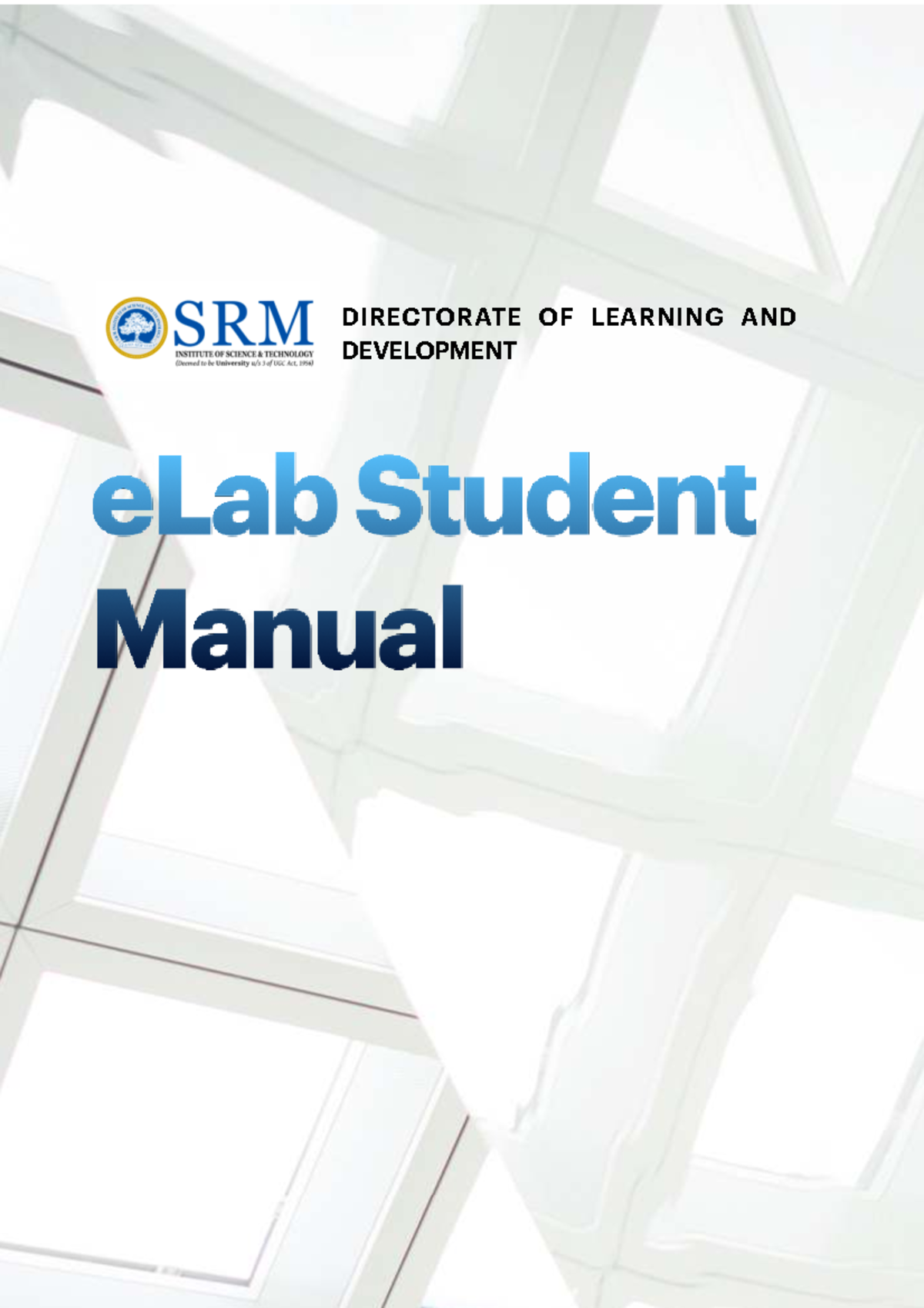 eLab Student Manual SRMIST: Access & Usage Guide - Studocu
