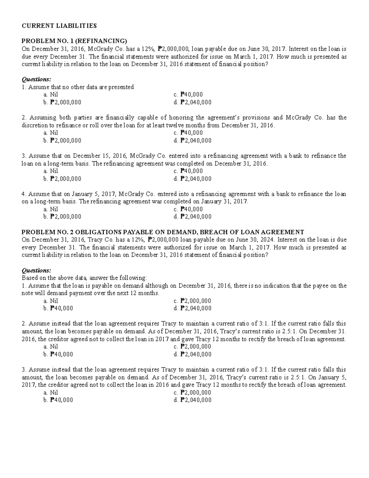 Current Liabilities Analysis For Final Exam Acct 301 Studocu