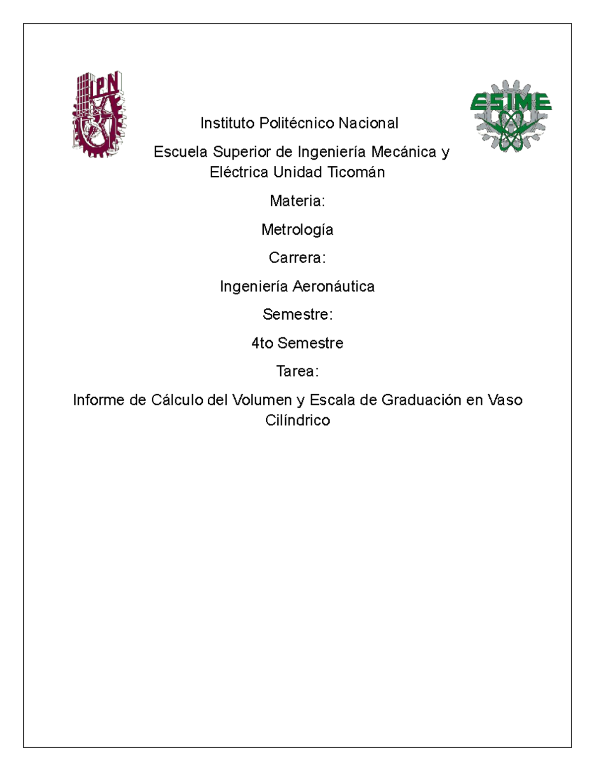 Informe Final de Cálculo de Volumen y Escala en Vaso Cilíndrico ...