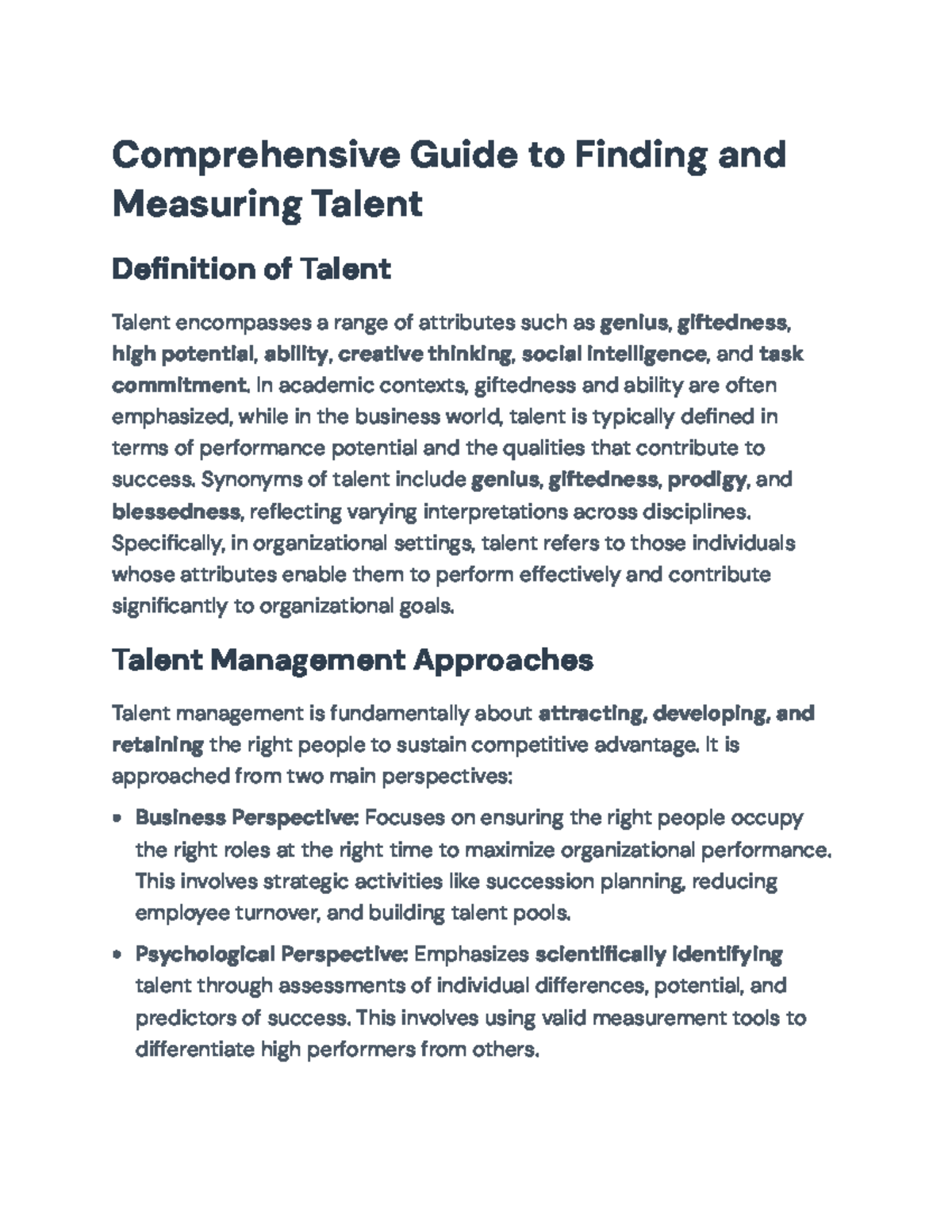 Comprehensive Guide to Talent Measurement & Identification Techniques ...