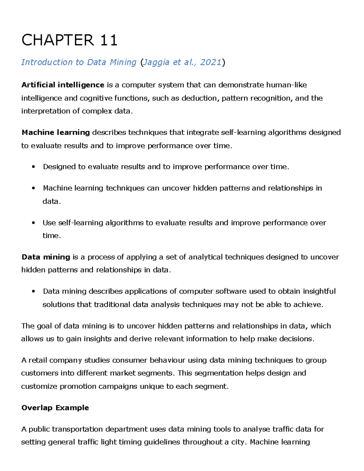 Chapter 11 Introduction To Data Mining Chapter 11 Introduction To Data Mining Jaggia
