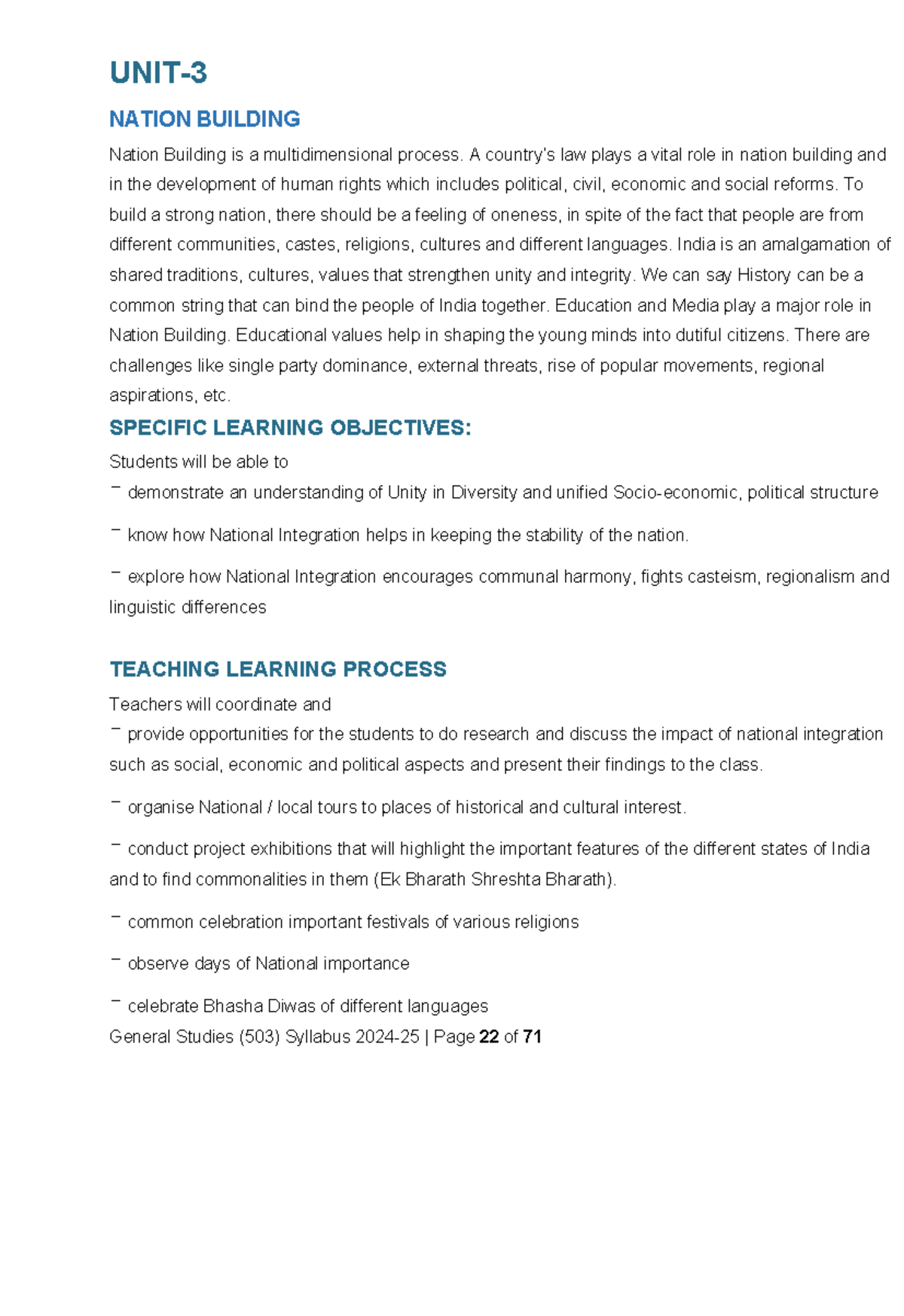 Nation Building Project - UNIT- 3 NATION BUILDINGNATION BUILDING NATION ...